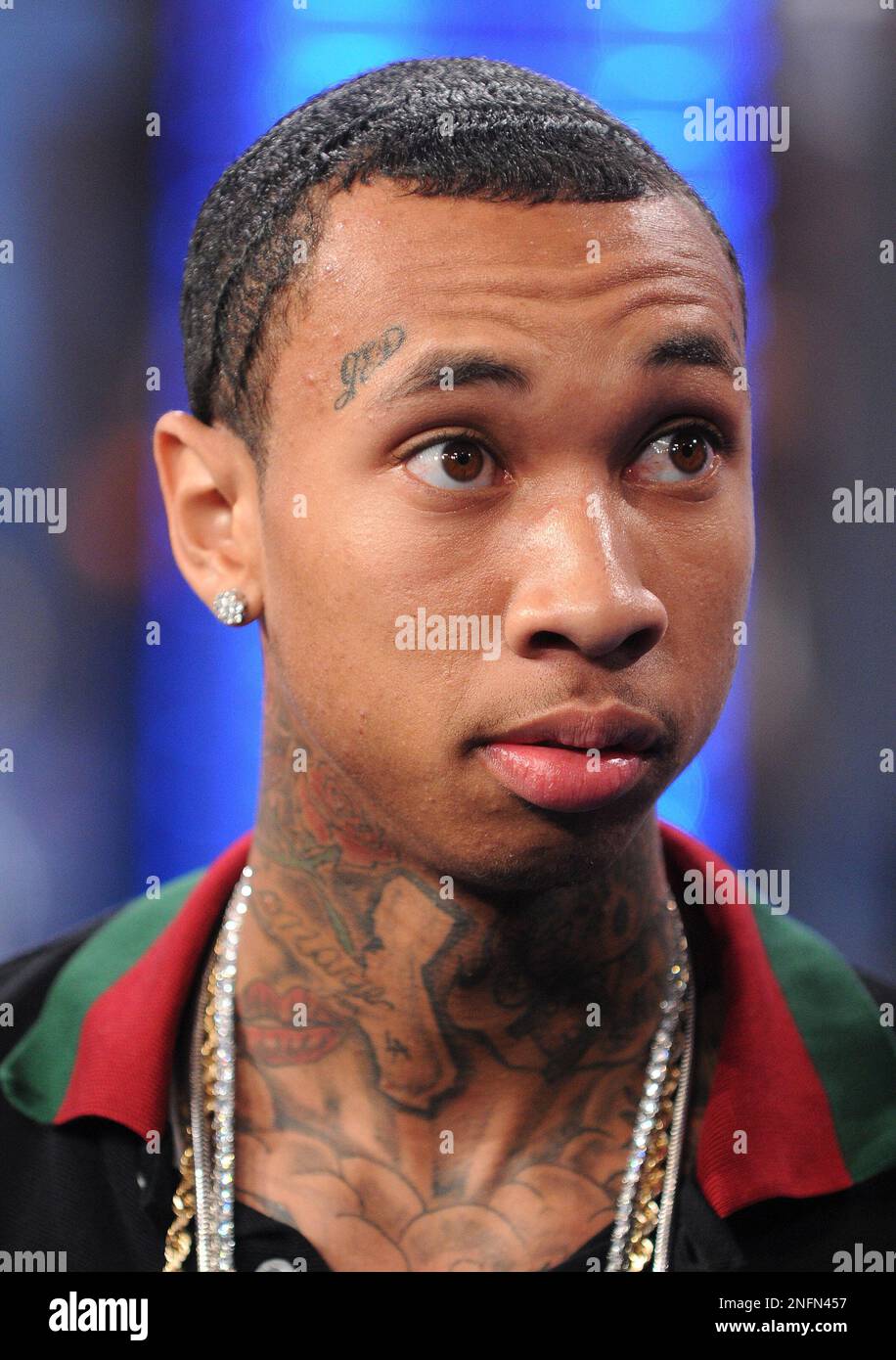 Rapper Tyga makes an appearance on MTV's "Total Request Live" show at ...