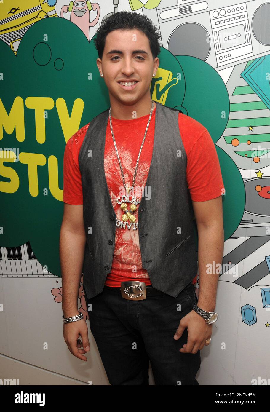 Singer Colby O'Donis poses for pictures backstage at MTV's "Total ...
