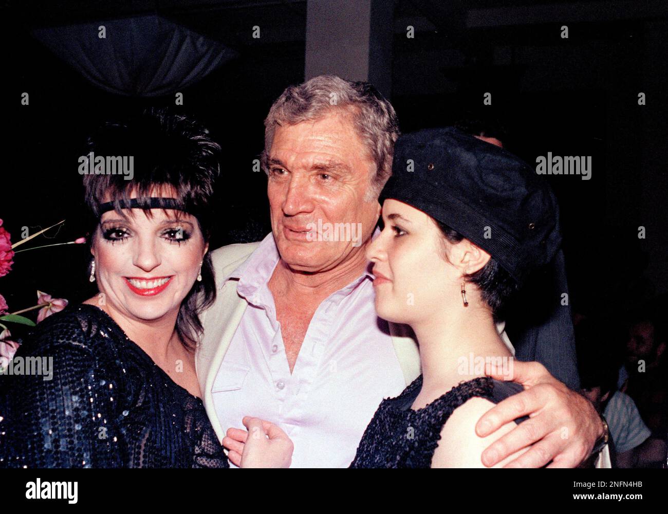 Entertainer Liza Minnelli is shown with actor Gene Barry and his ...