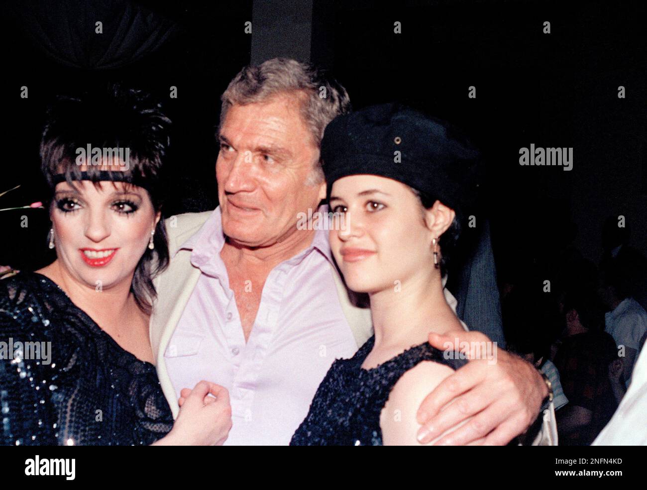 Entertainer Liza Minnelli is shown with actor Gene Barry and his ...