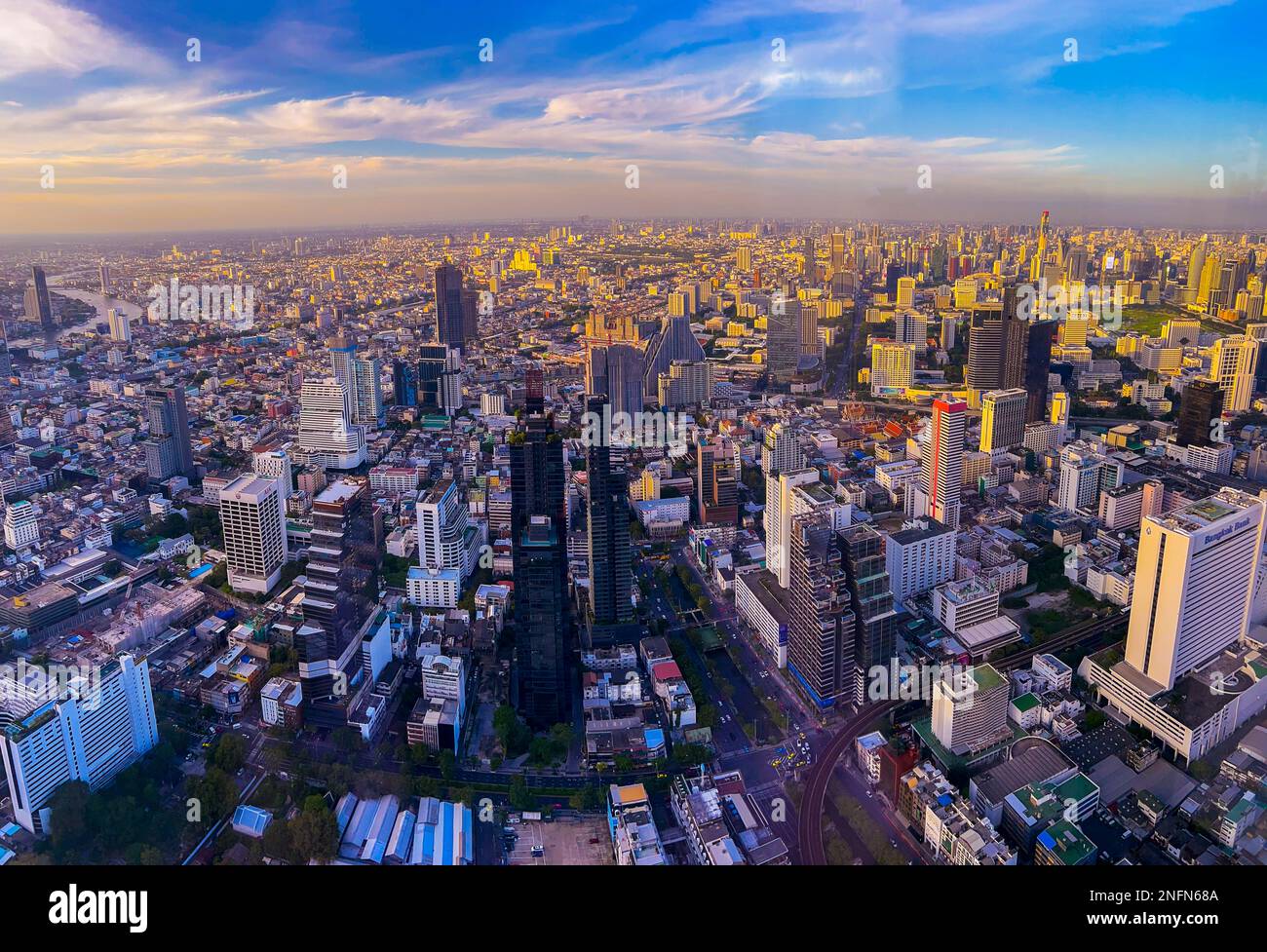 Bangkok, Thailand, Overview Business Center City, Buildings Stock Photo ...