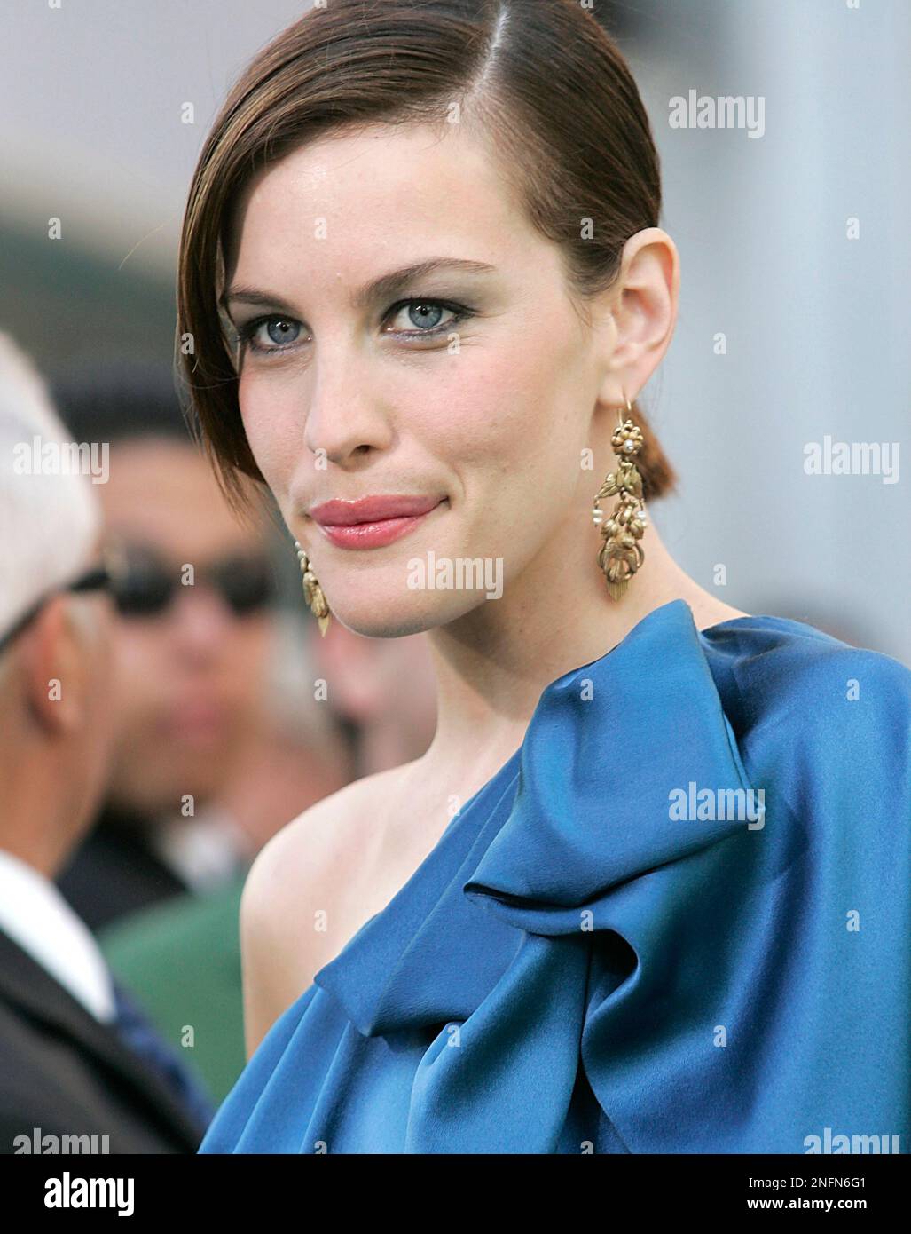 Actress Liv Tyler poses on the press line at the premiere of the ...
