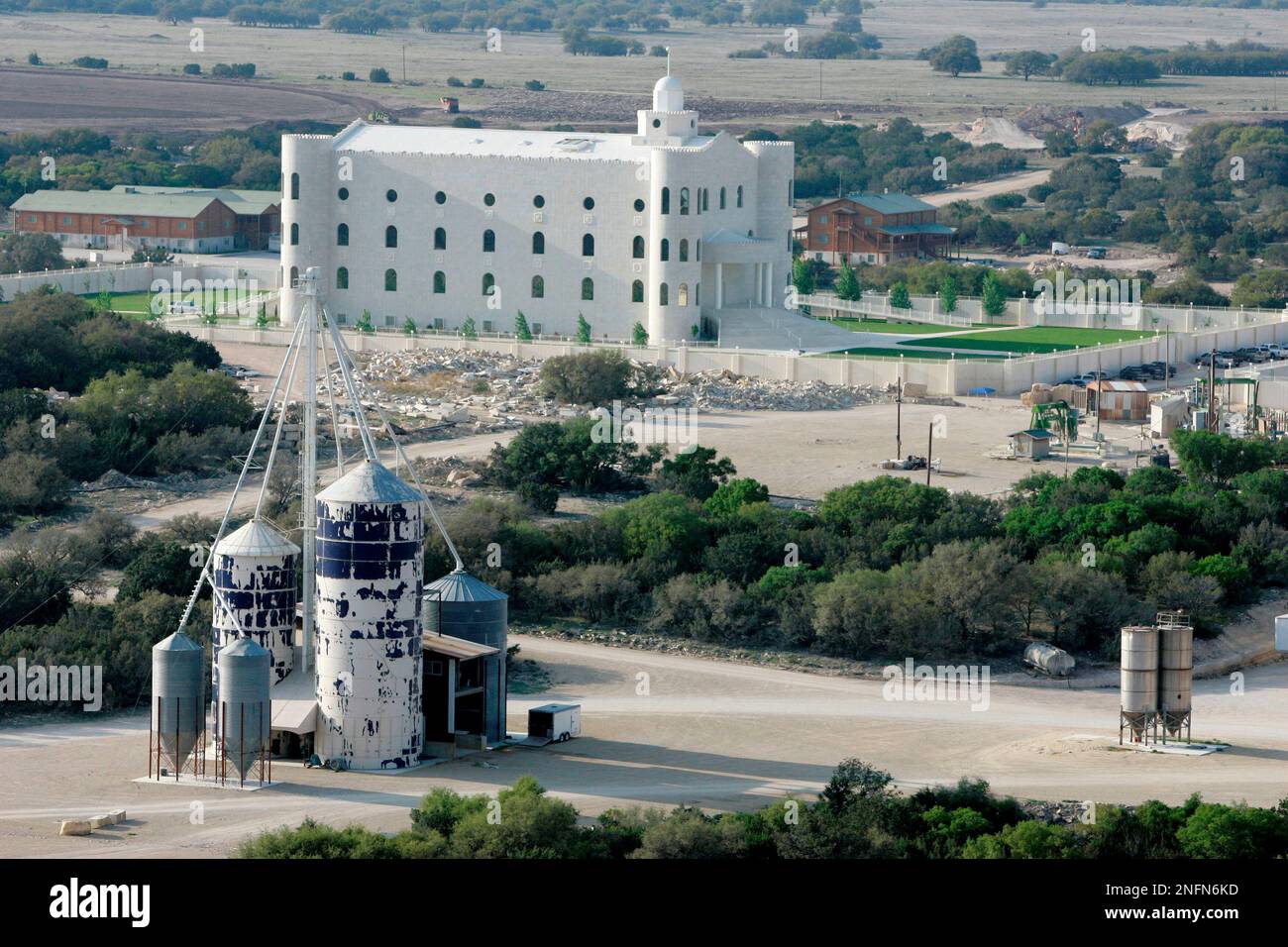 A view of the cement factory by the temple on the Yearning for Zion ...