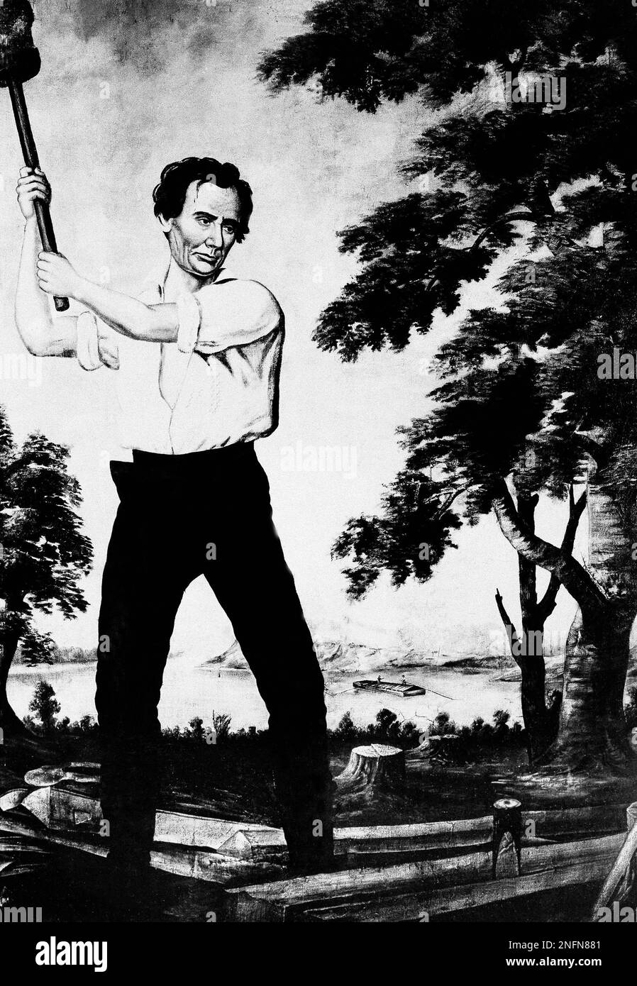 Abraham Lincoln is shown in this oil painting called "Lincoln The ...