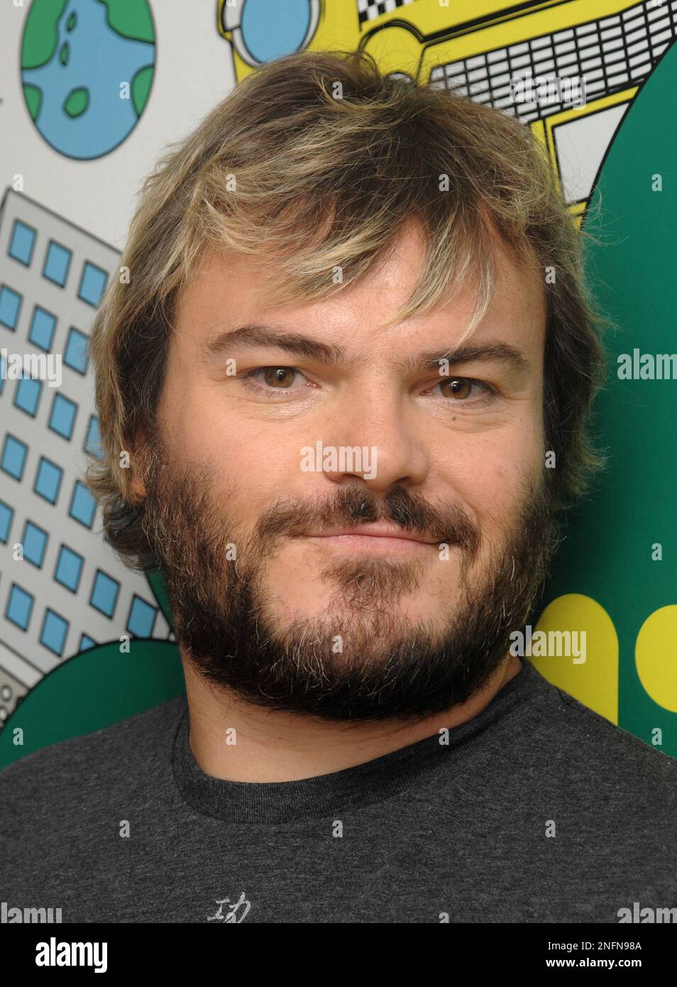 Actor Jack Black makes an appearance at MTV studios in Times Square for ...