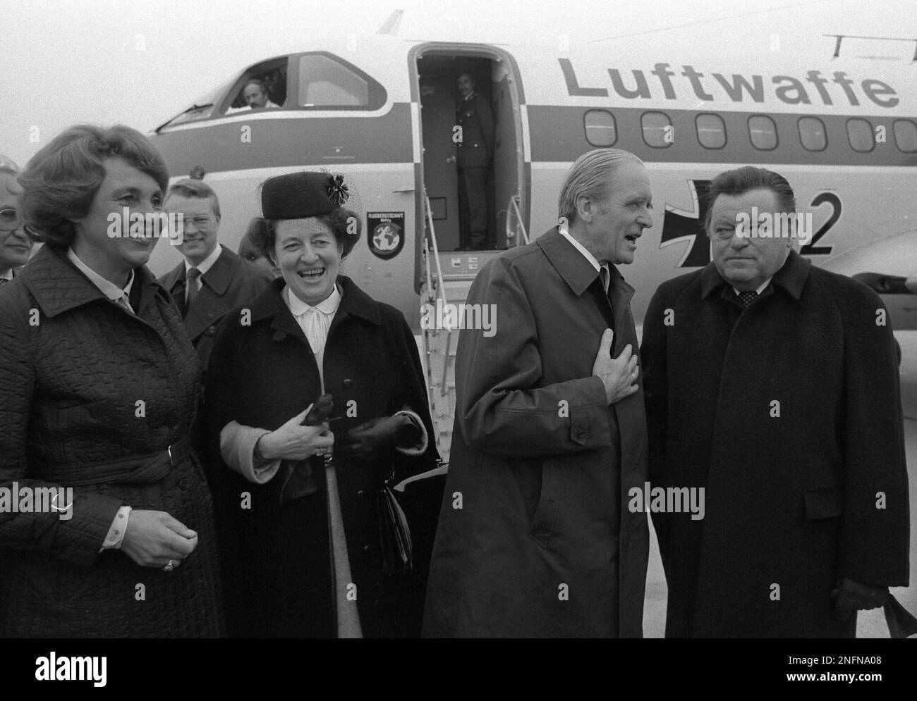 The new West German President Karl Carstens arrives with his wife ...