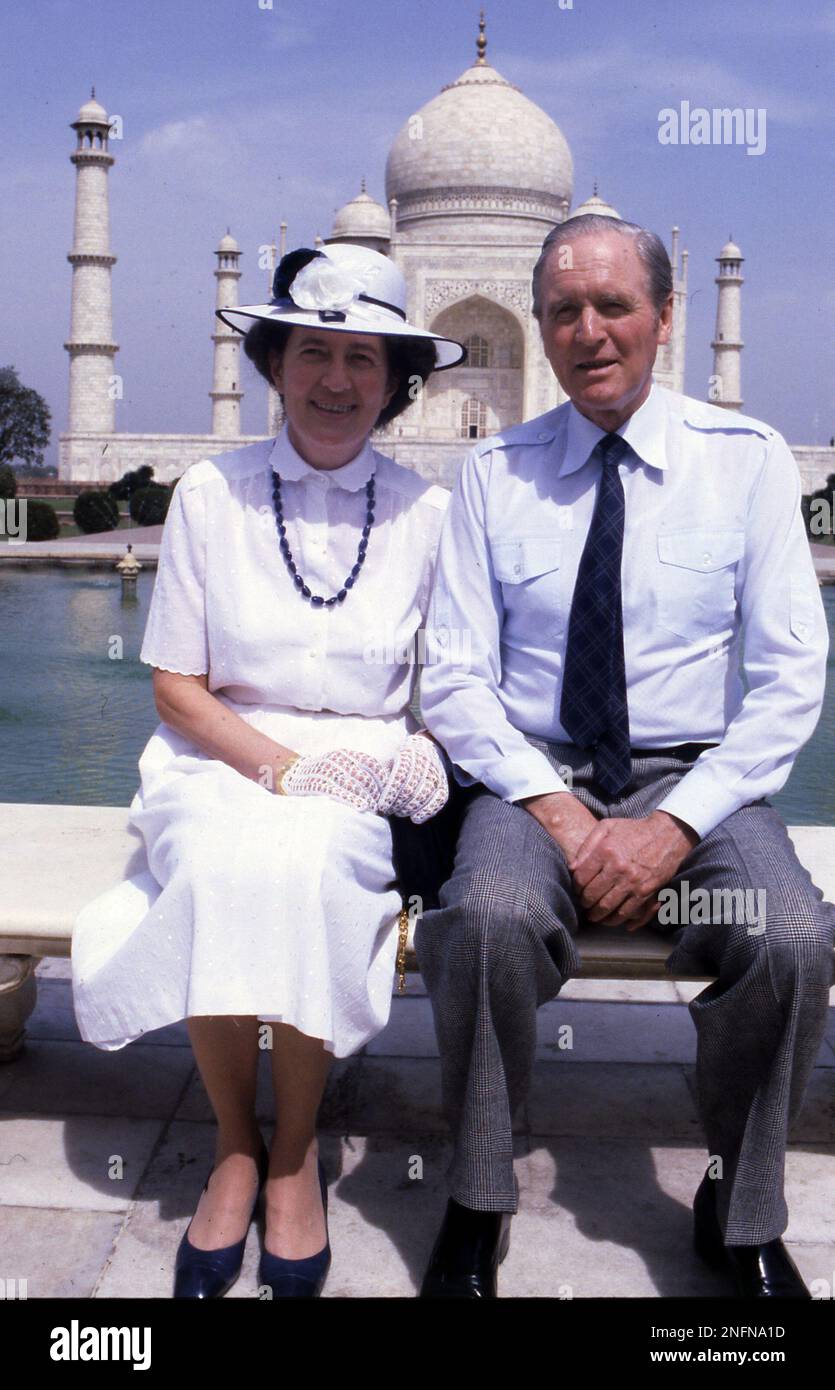 West German President Karl Carstens and his wife Veronica Carstens are ...
