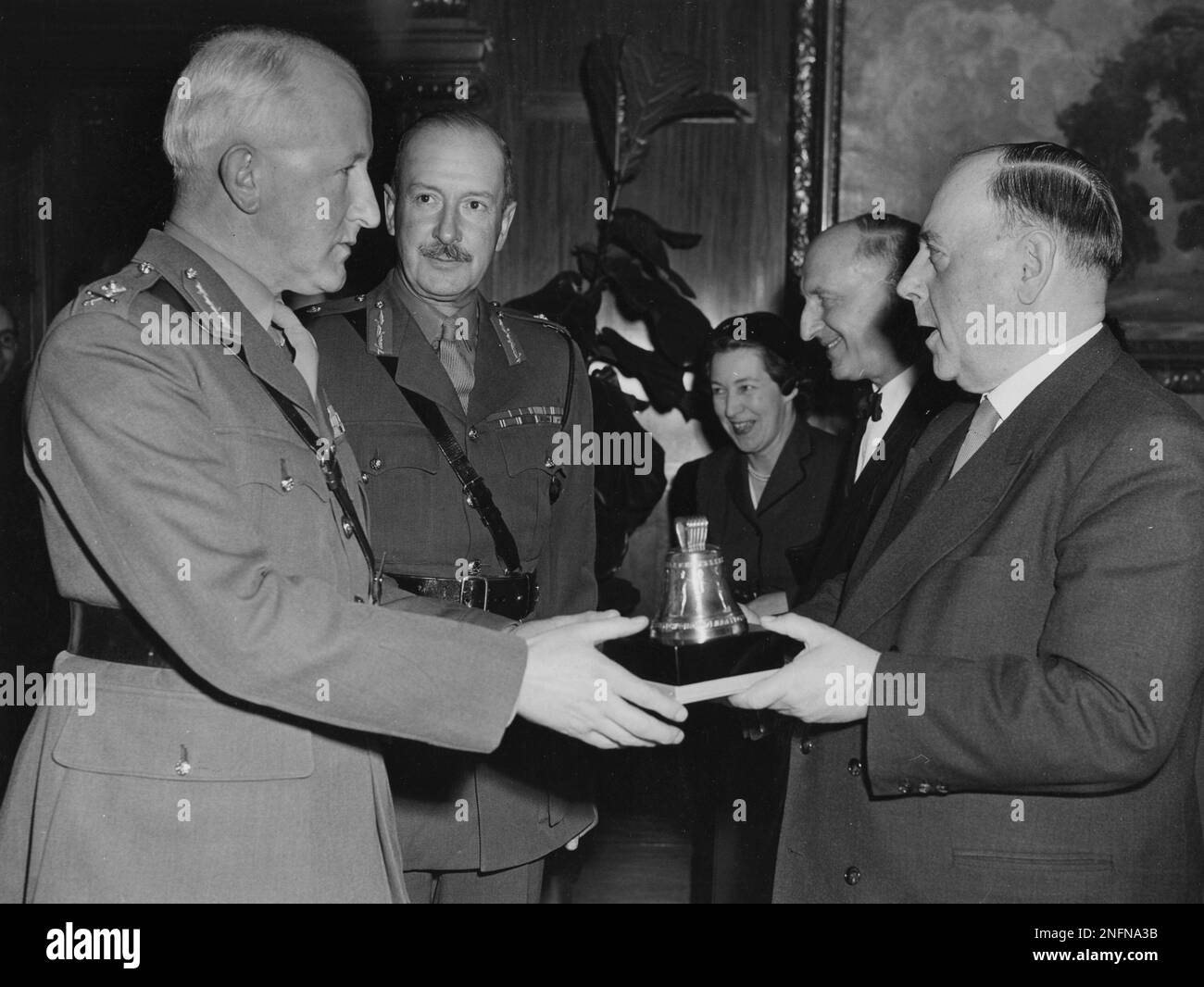 The new city commander Major General William P. Oliver, is flanked by ...
