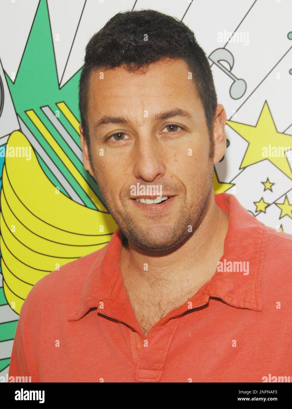 Actor Adam Sandler poses backstage after an appearance on MTV's Total ...