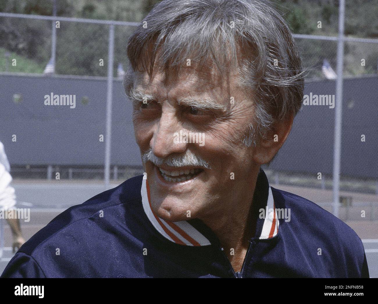Actor Kirk Douglas at Charlton Heston Tennis Tournament at Riviera ...