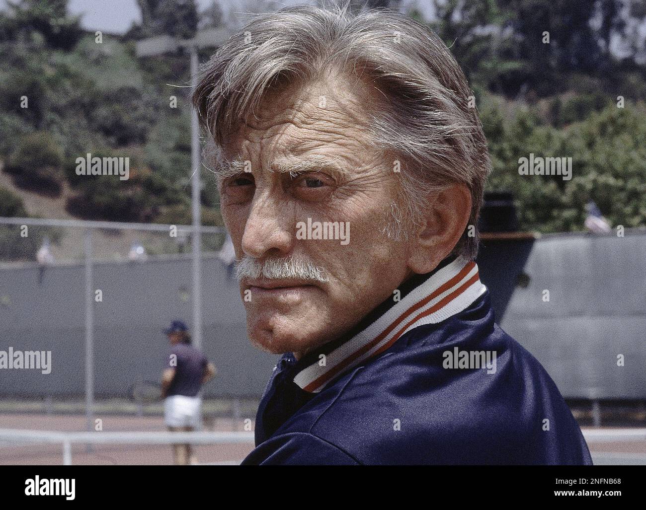 Actor Kirk Douglas at Charlton Heston Tennis Tournament at Riviera ...
