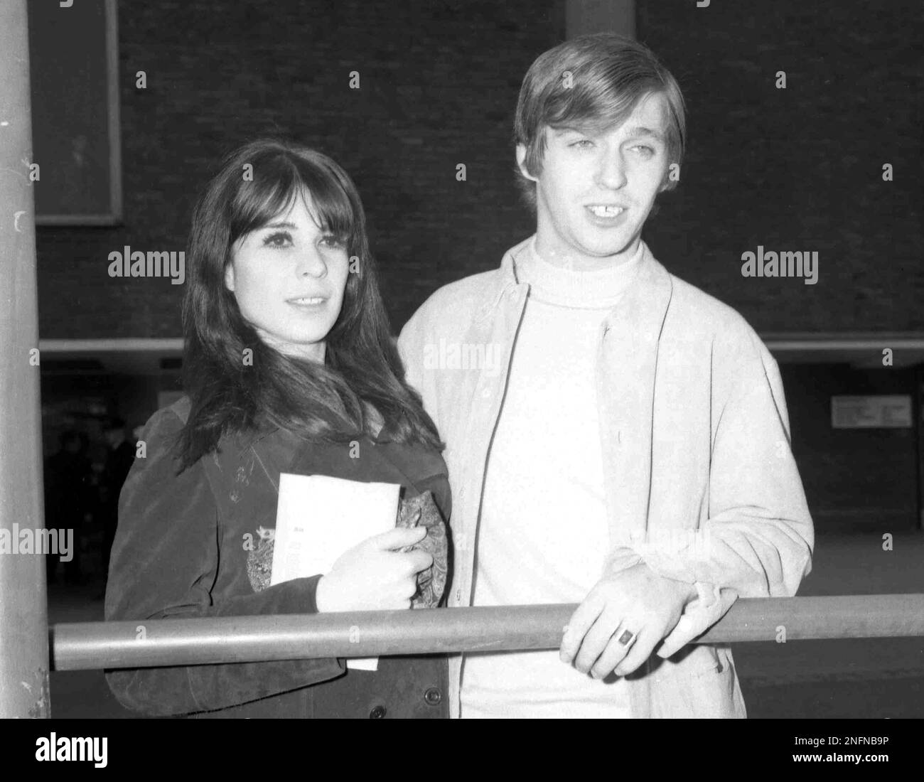 Pop singer and composer Georgie Fame and his fiance, Carmen Jiminez ...