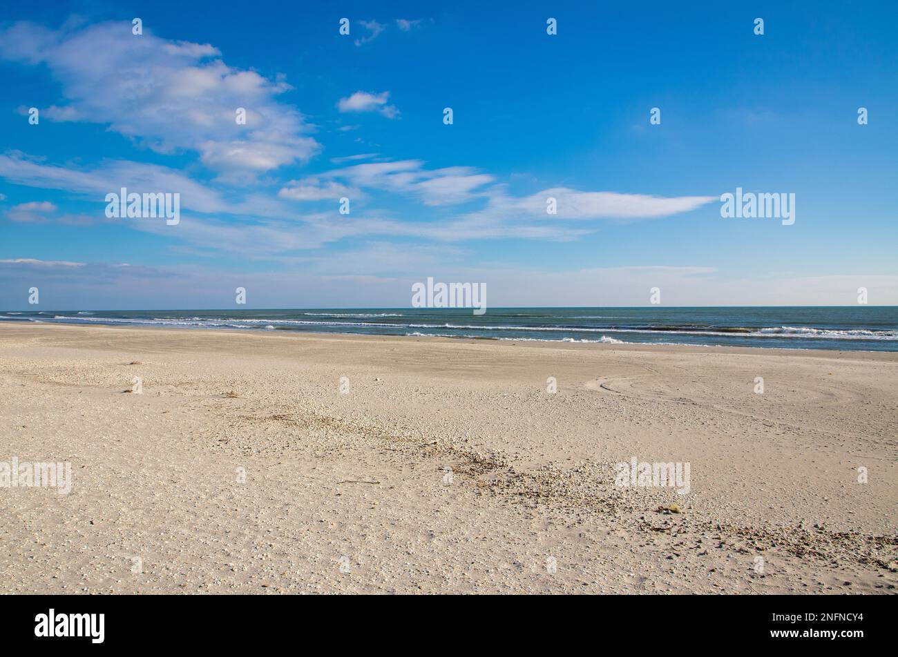The sandy Corbu beach on the Black Sea in Romania Stock Photo - Alamy