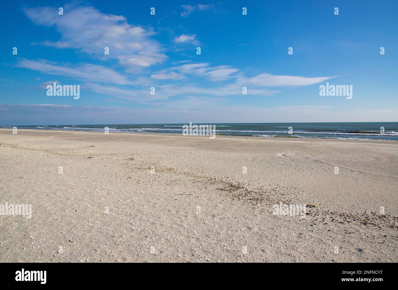 The sandy Corbu beach on the Black Sea in Romania Stock Photo - Alamy