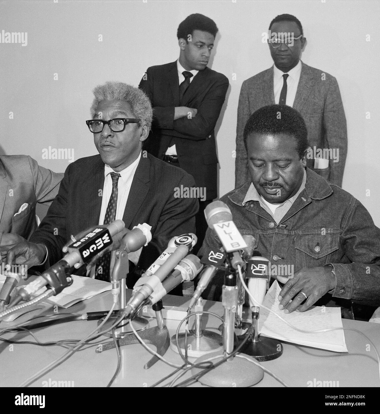 Bayard Rustin, left, who organized the 1963 March on Washington, and Dr ...