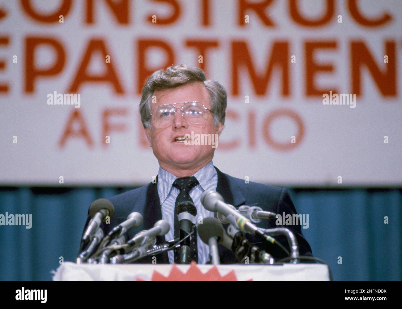 Sen. Edward Kennedy, (D-Mass) is shown speaking in April 6, 1982. (AP ...