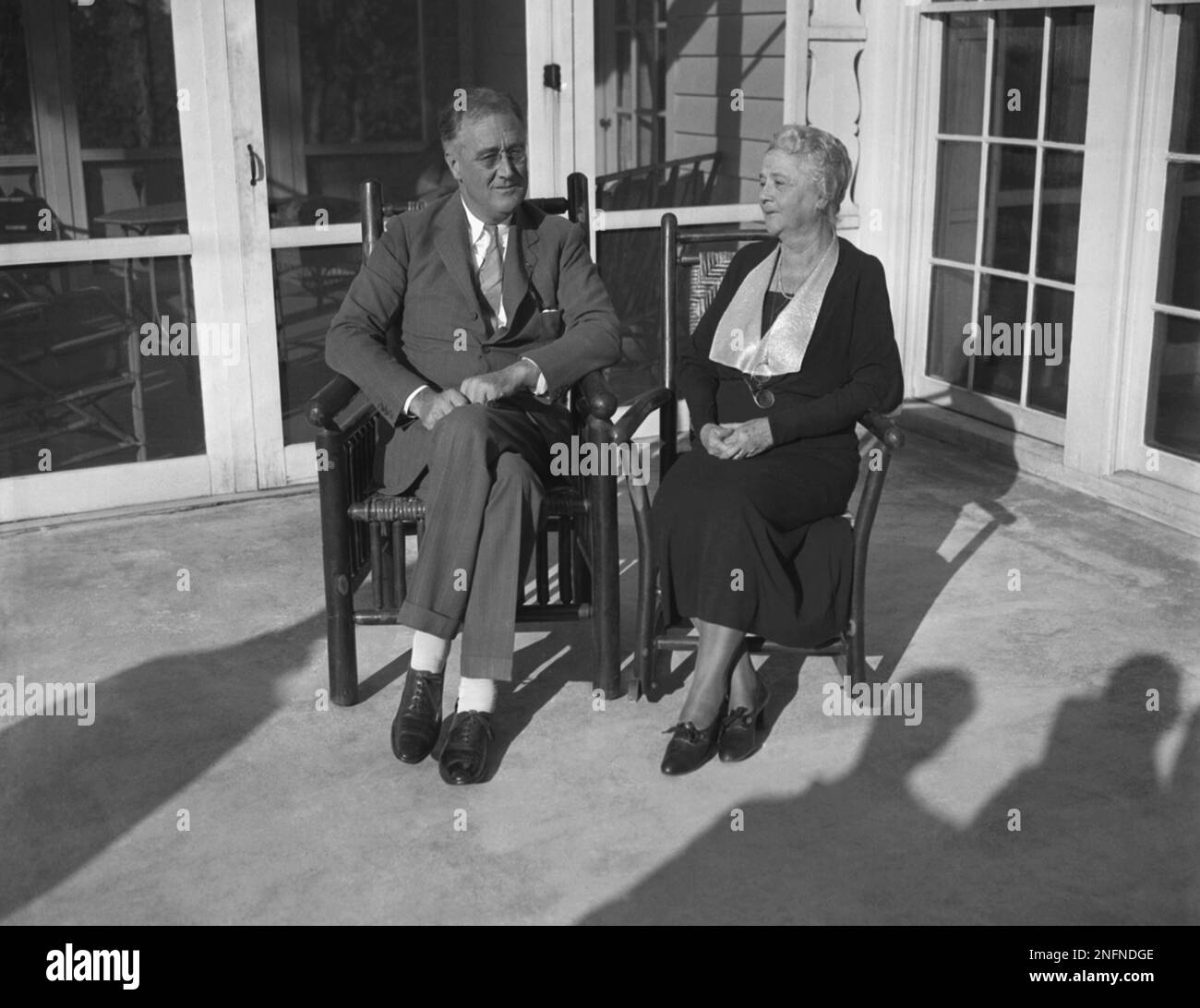 President Franklin D. Roosevelt is shown with Martha Berry, educational ...