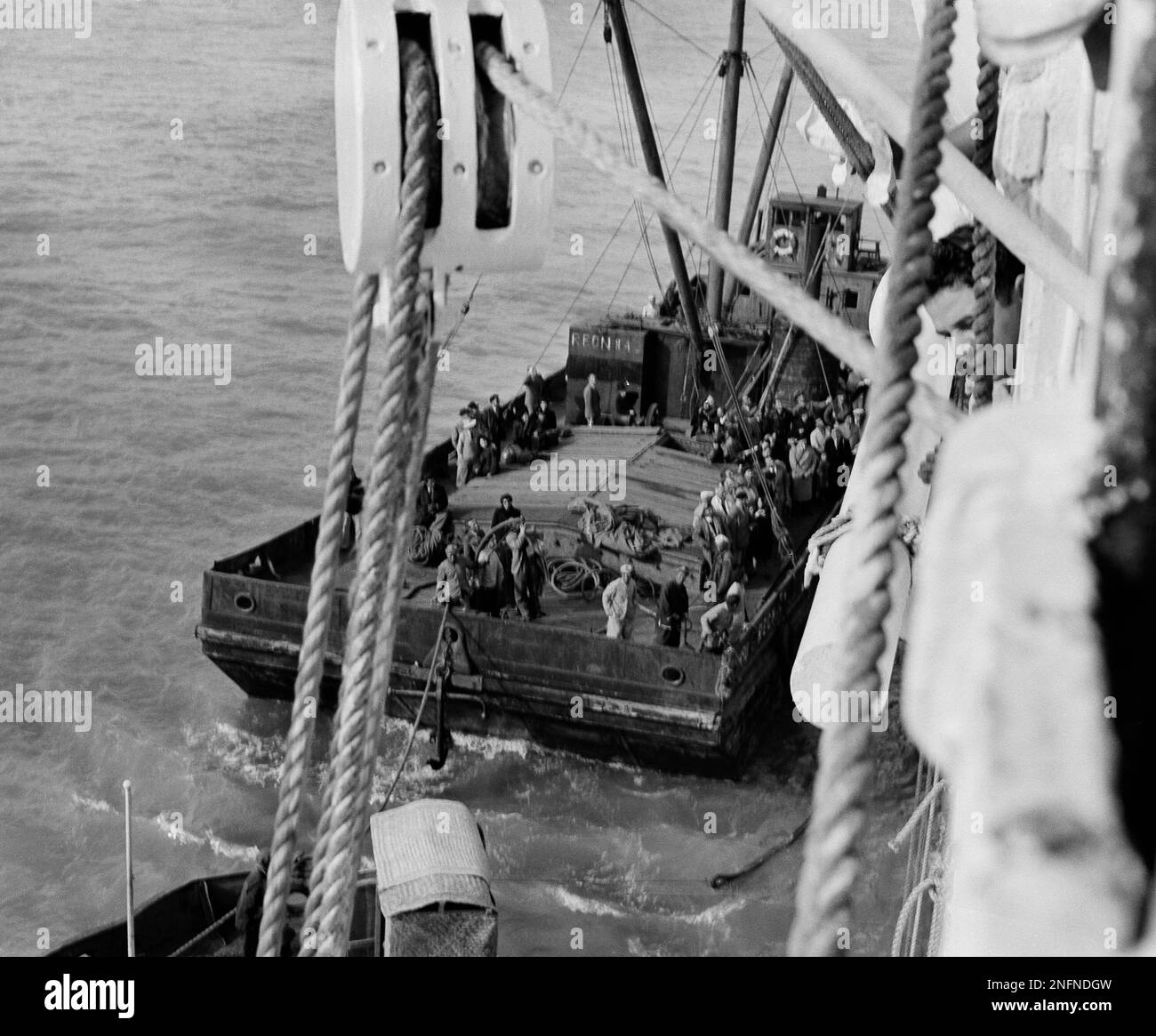 This picture taken from the SS General W.H.Gordon shows lighter loaded ...
