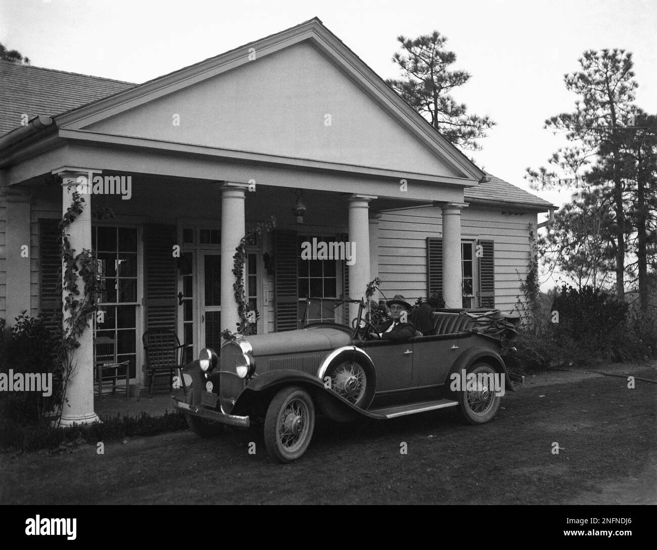 President Franklin D. Roosevelt returns from taking his hand-operated ...