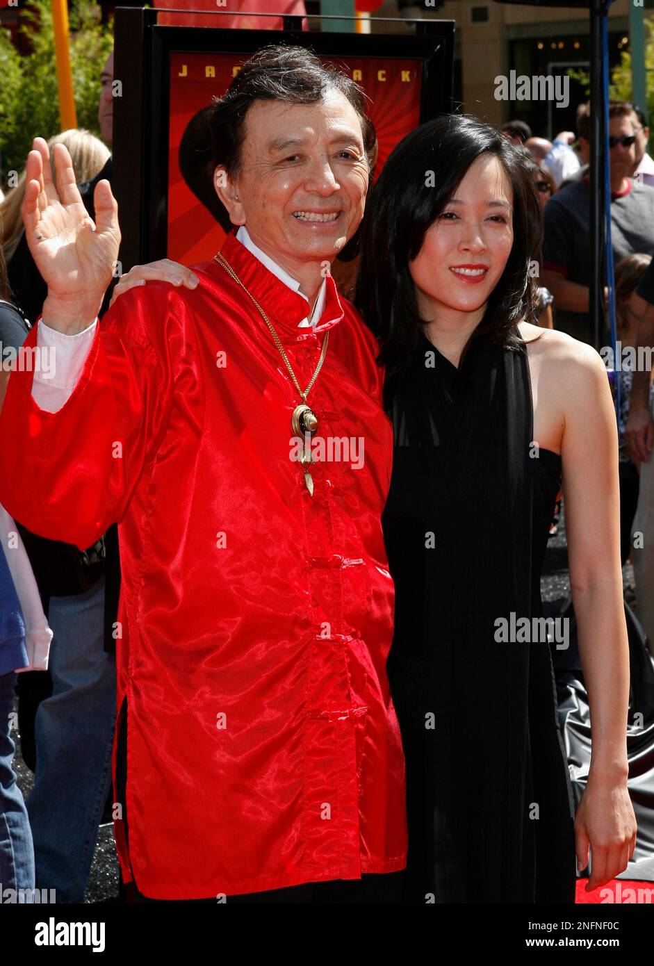 Actor James Hong, left and his daughter actress April Hong arrive at ...