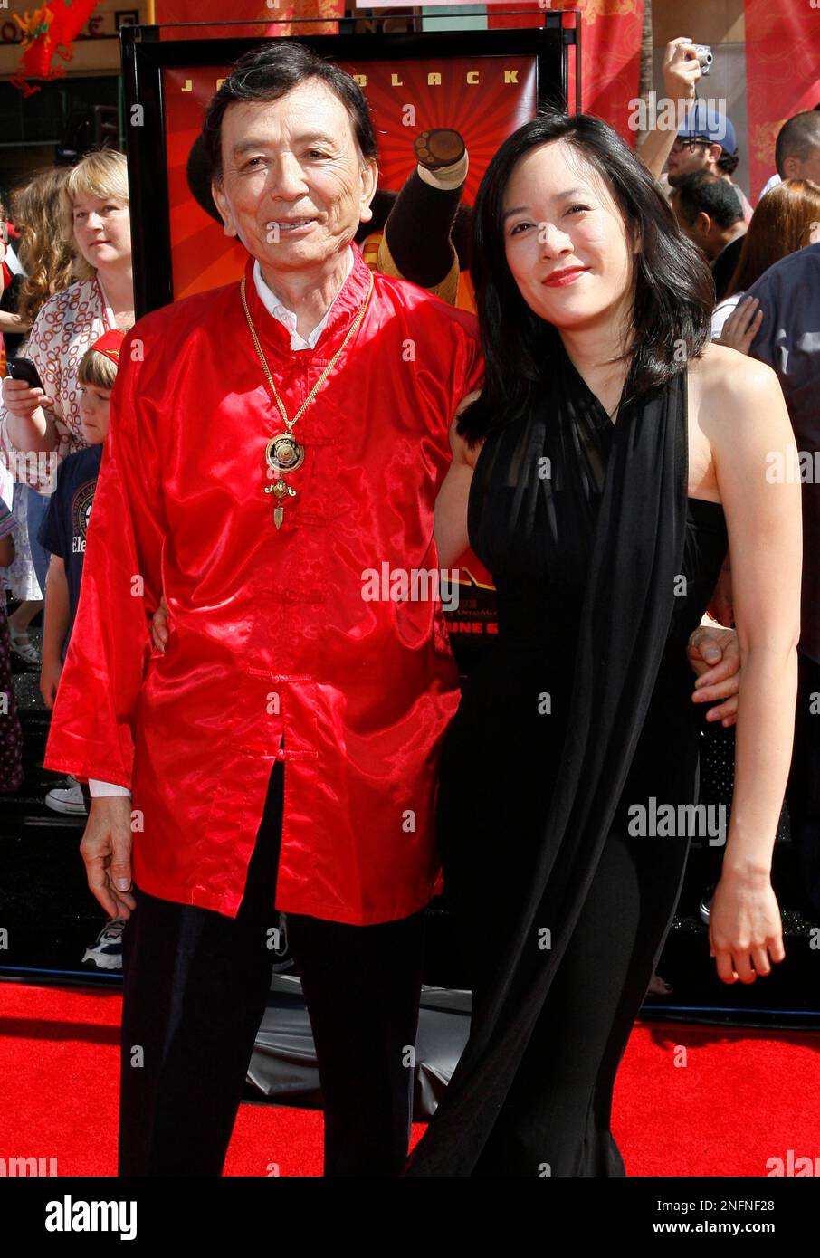 Actor James Hong, left and his daughter actress April Hong arrive at ...