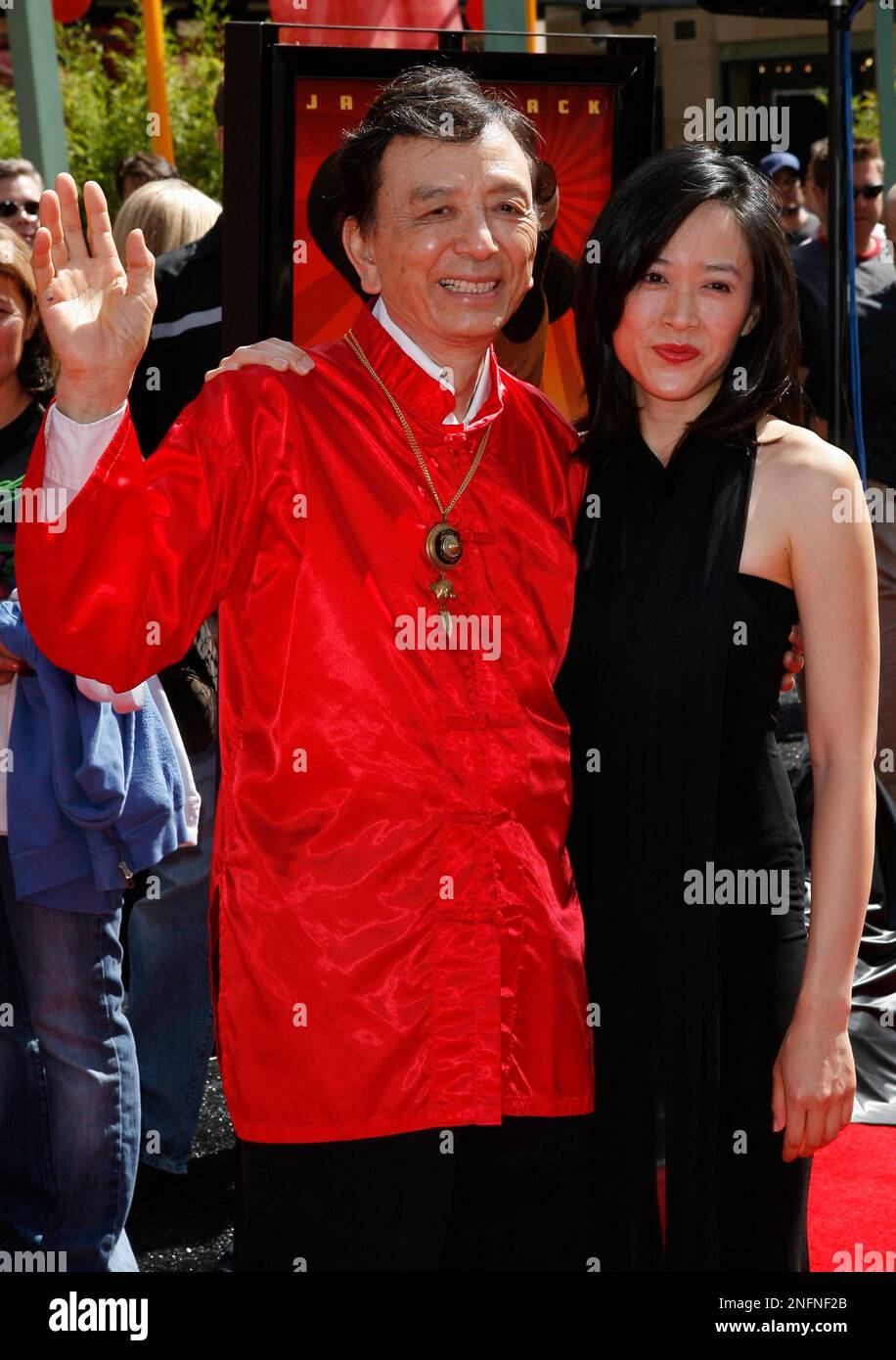 Actor James Hong, left and his daughter actress April Hong arrive at ...