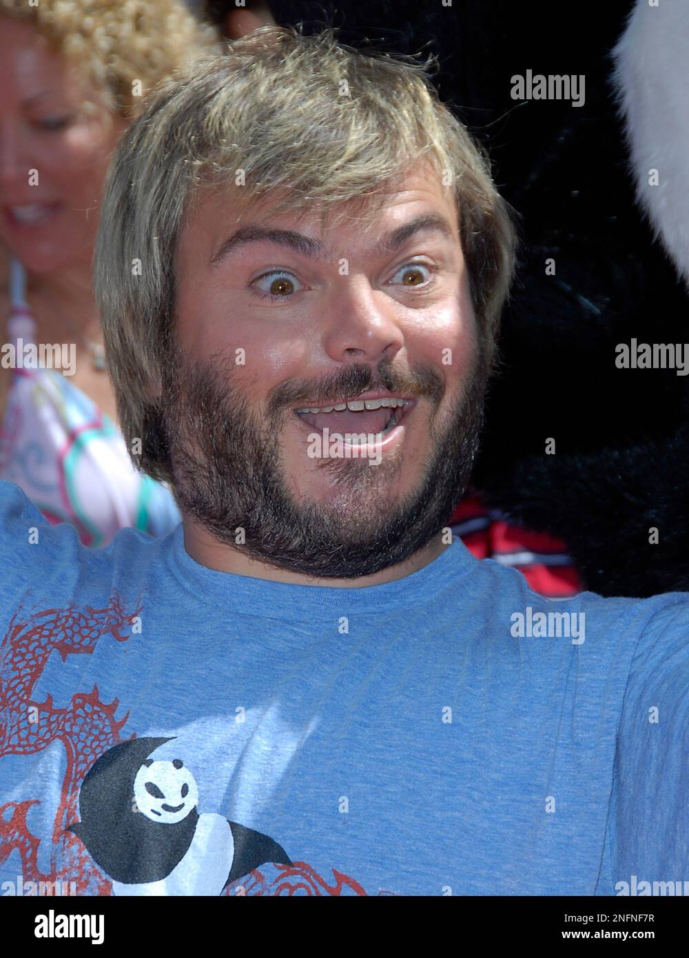 Actor Jack Black poses on the press line at the "Kung Fu Panda ...