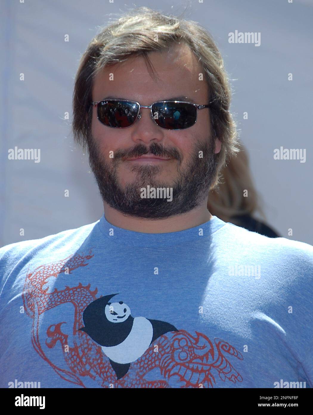 Actor Jack Black poses on the press line at the "Kung Fu Panda ...