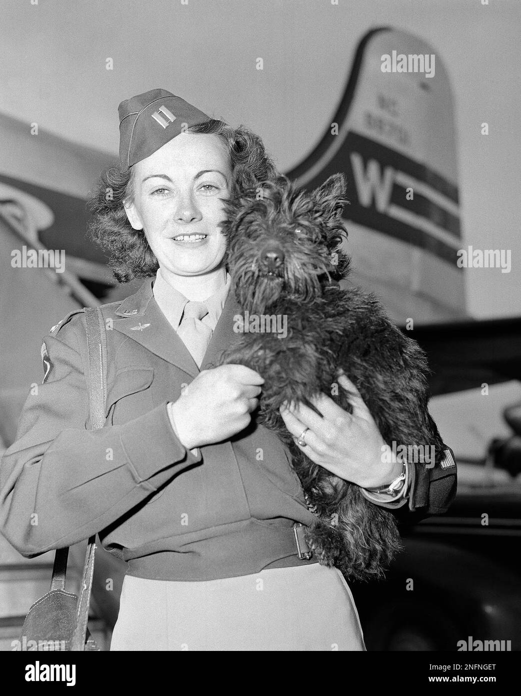 Capt. Kay Summersby, public relations officer at Hamilton Field, Calif ...
