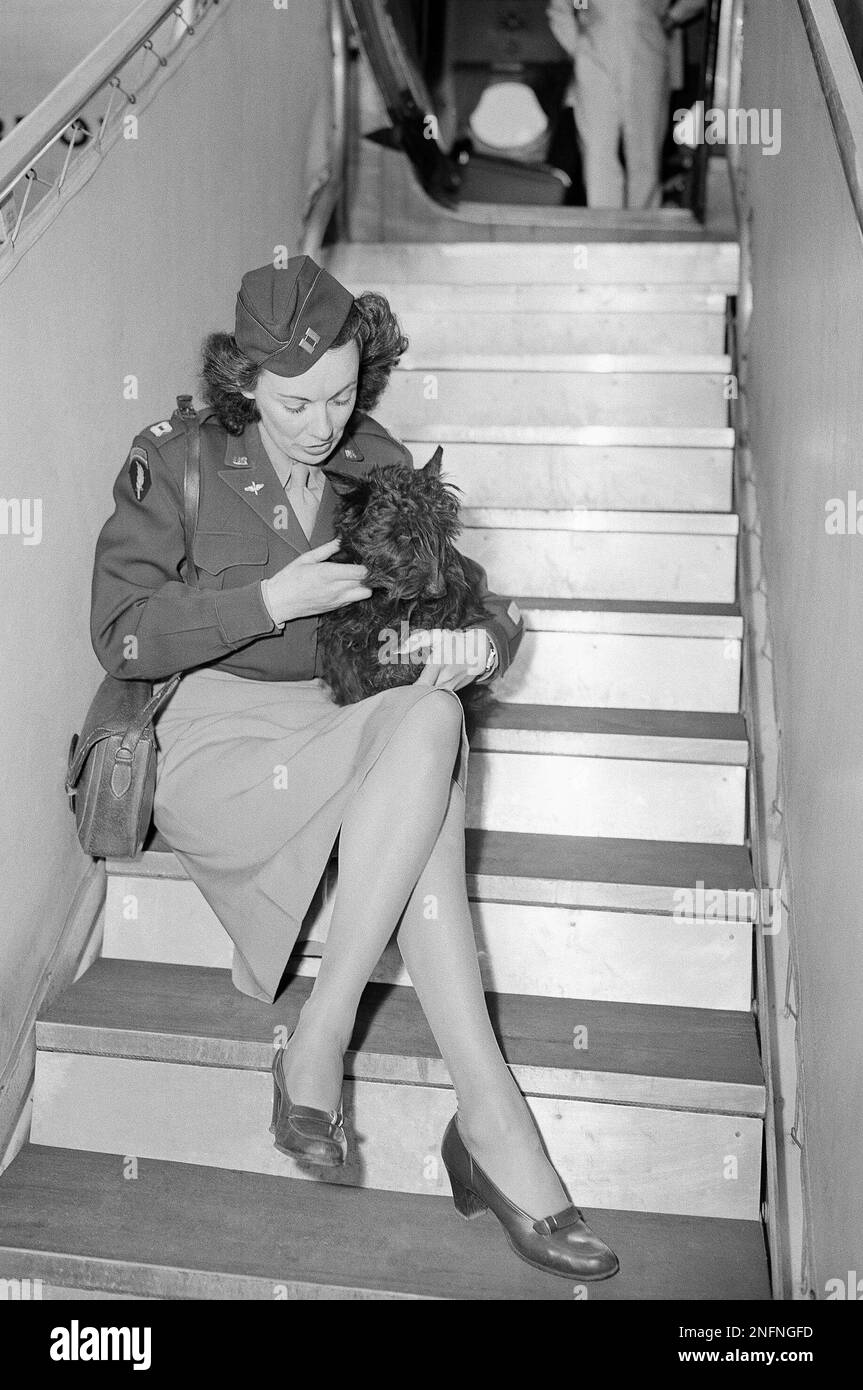 Capt. Kay Summersby, public relations officer at Hamilton Field, Calif ...