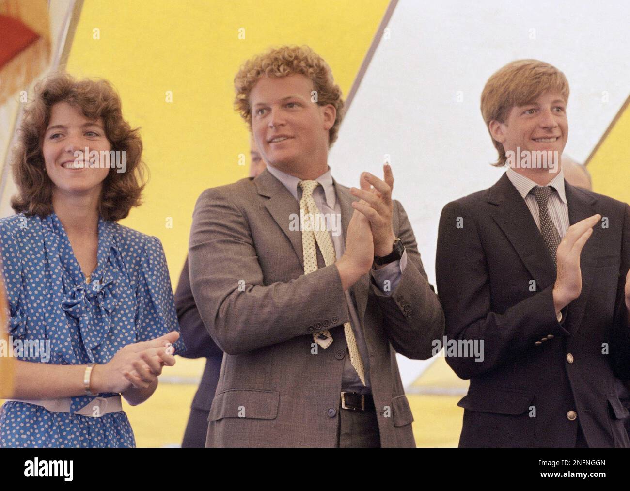 Members of Sen. Edward Kennedy's family are shown July 22, 1985 from ...
