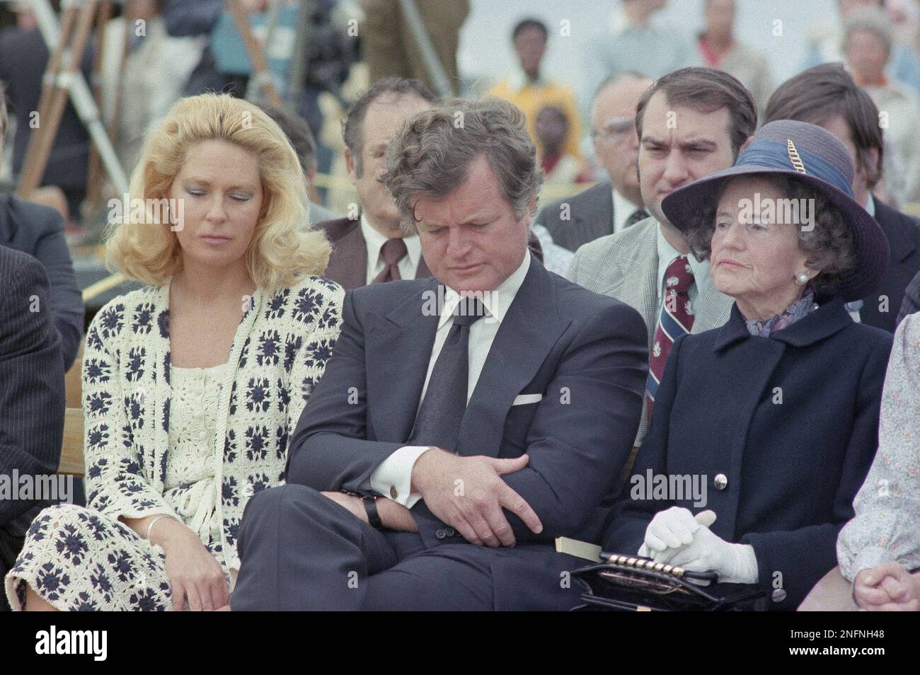 Sen. Edward M. Kennedy (D-Mass.) is shown with his wife Joan and his ...