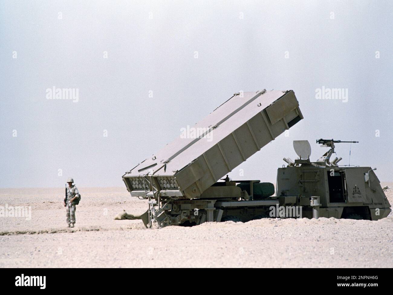 Saudi Arabian 120 mm Astro Multiple Rocket launchers in the Saudi ...