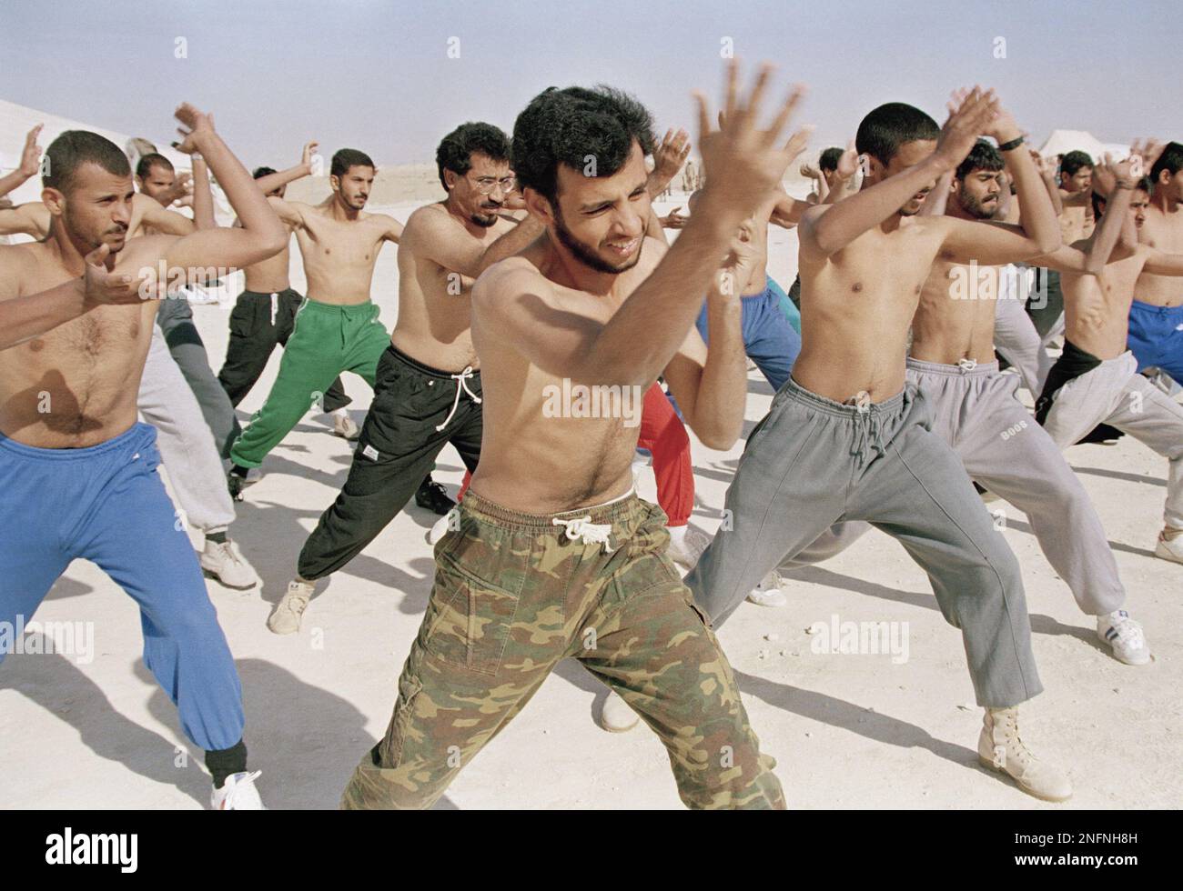 Kuwaiti Volunteer Army trains in the Martial Arts in the Saudi Arabian ...