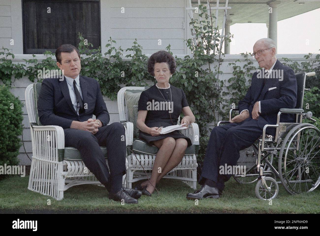 Sen. Edward M. Kennedy (D-Mass.) is shown with his parents, Joseph and ...