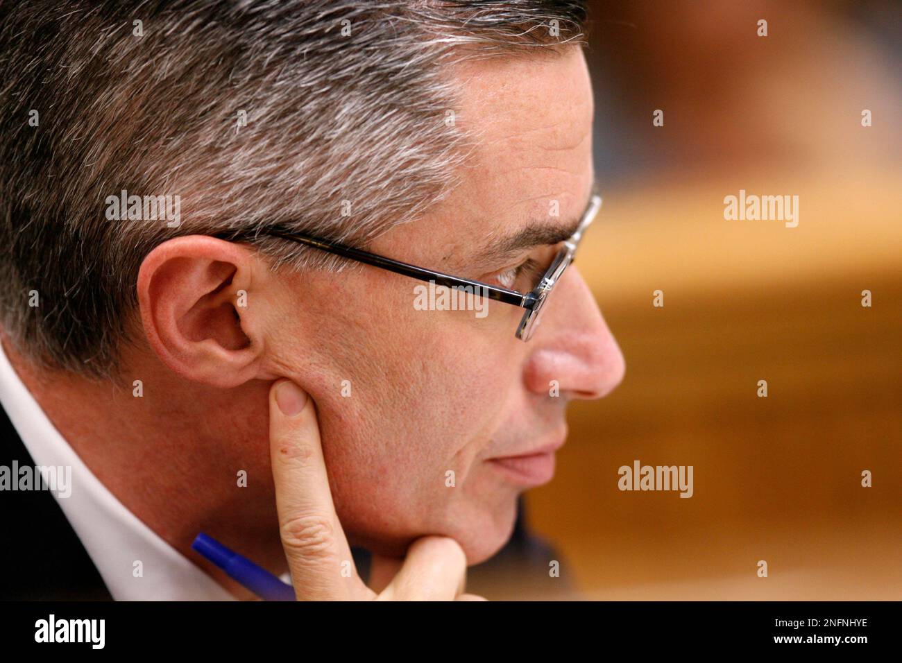 Former New Jersey Gov. James E. McGreevey listens as his estranged wife ...