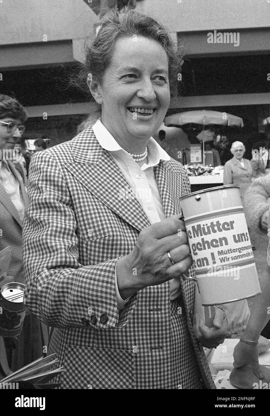 Veronica Carstens, wife of West German President Karl Carstens holds a ...