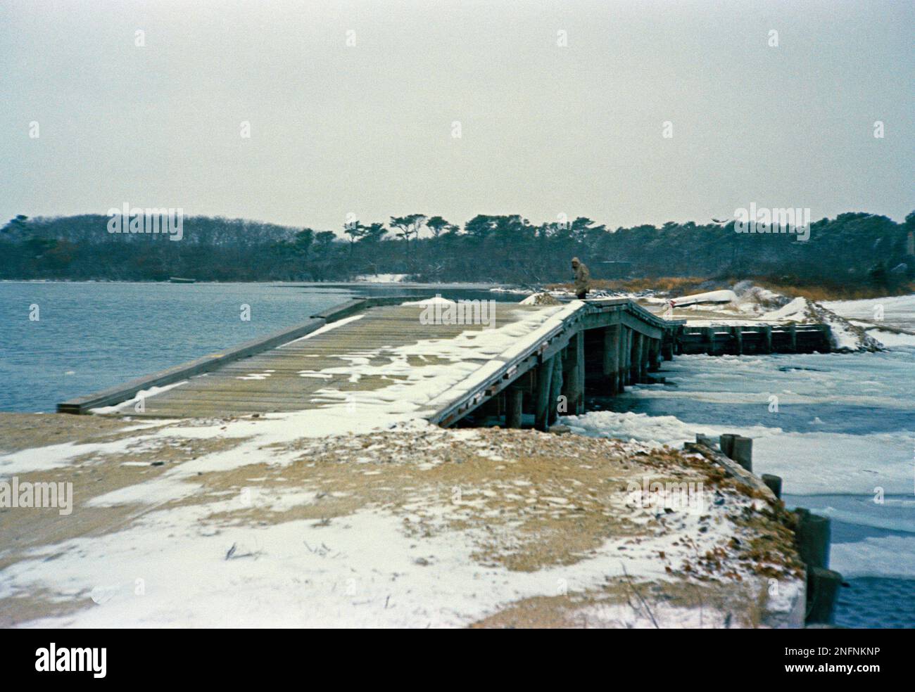 This is a view of the bridge at Chappaquiddick Island, Mass., during a ...