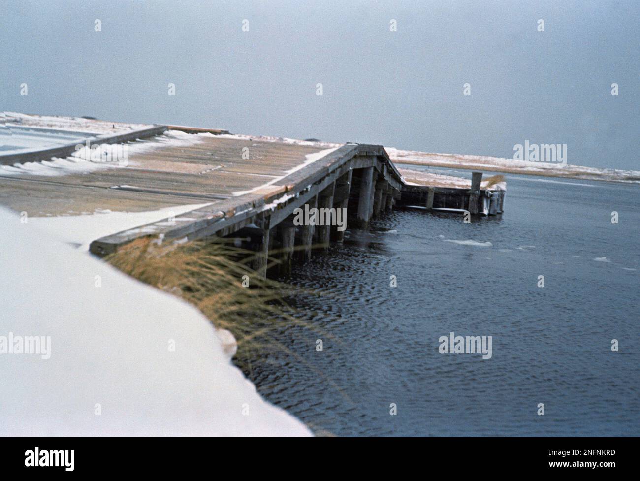 This is a view of the bridge at Chappaquiddick Island, Mass., during a ...