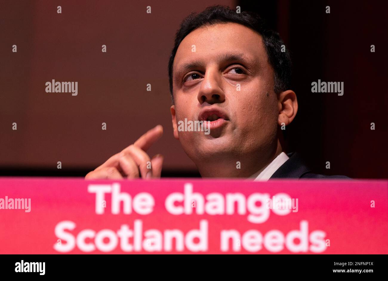 Scottish Labour leader Anas Sarwar speaking on the first day of the ...