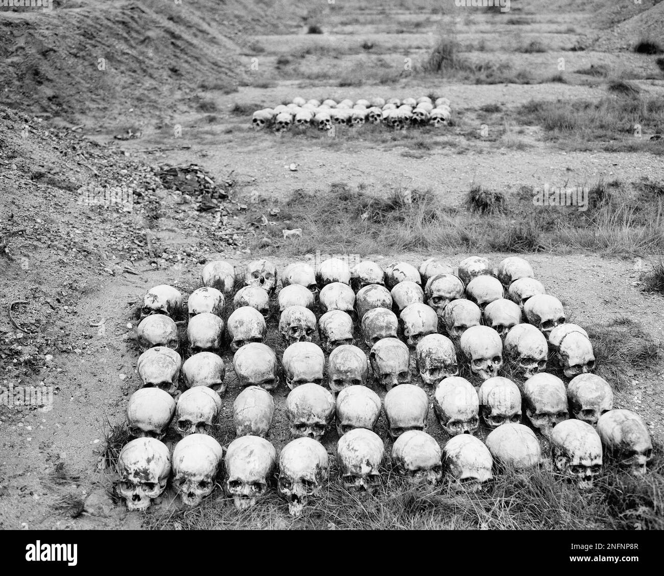These skulls represent some of the victims of a German concentration ...