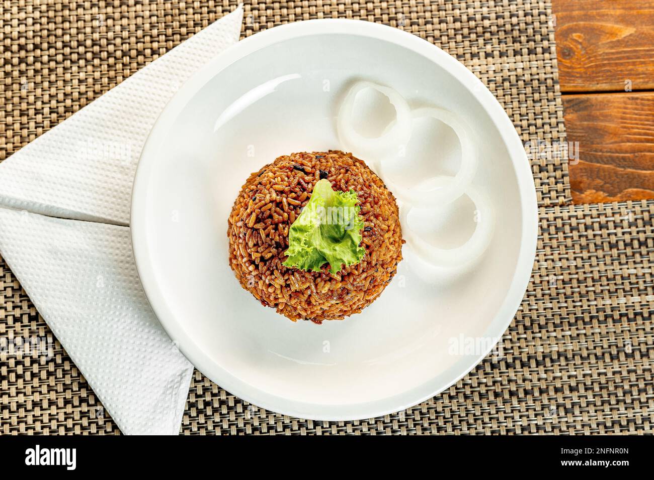 rice. fruits, meat Stock Photo - Alamy