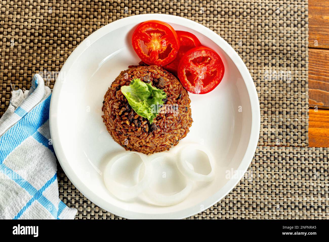 rice. fruits, meat Stock Photo - Alamy