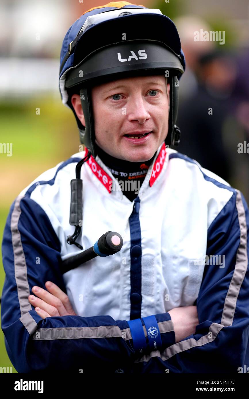Jockey William Carson at Lingfield Park Racecourse, Surrey. Picture ...