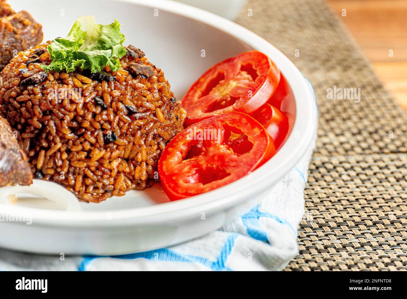 rice. fruits, meat Stock Photo - Alamy