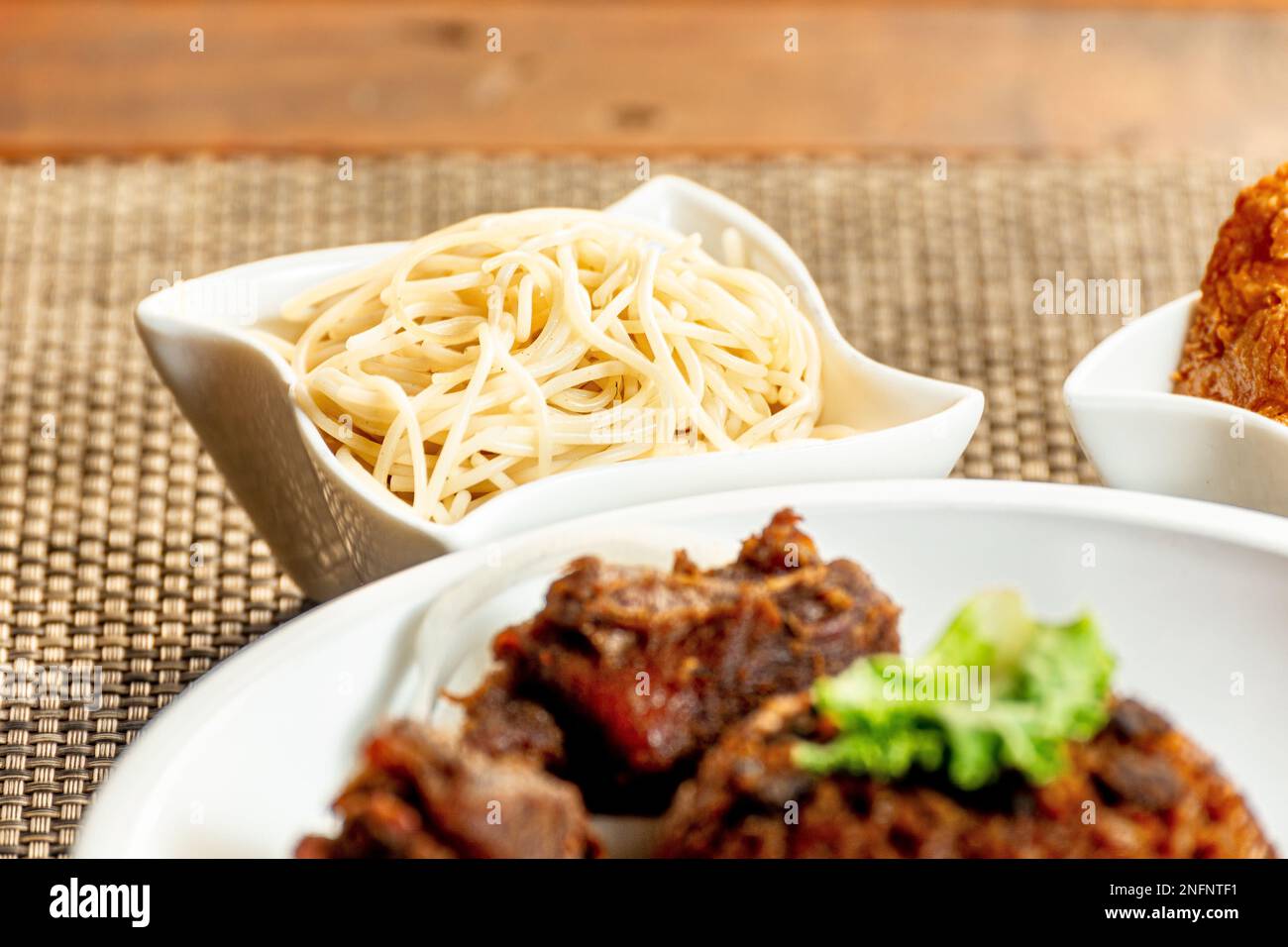 rice. fruits, meat Stock Photo - Alamy
