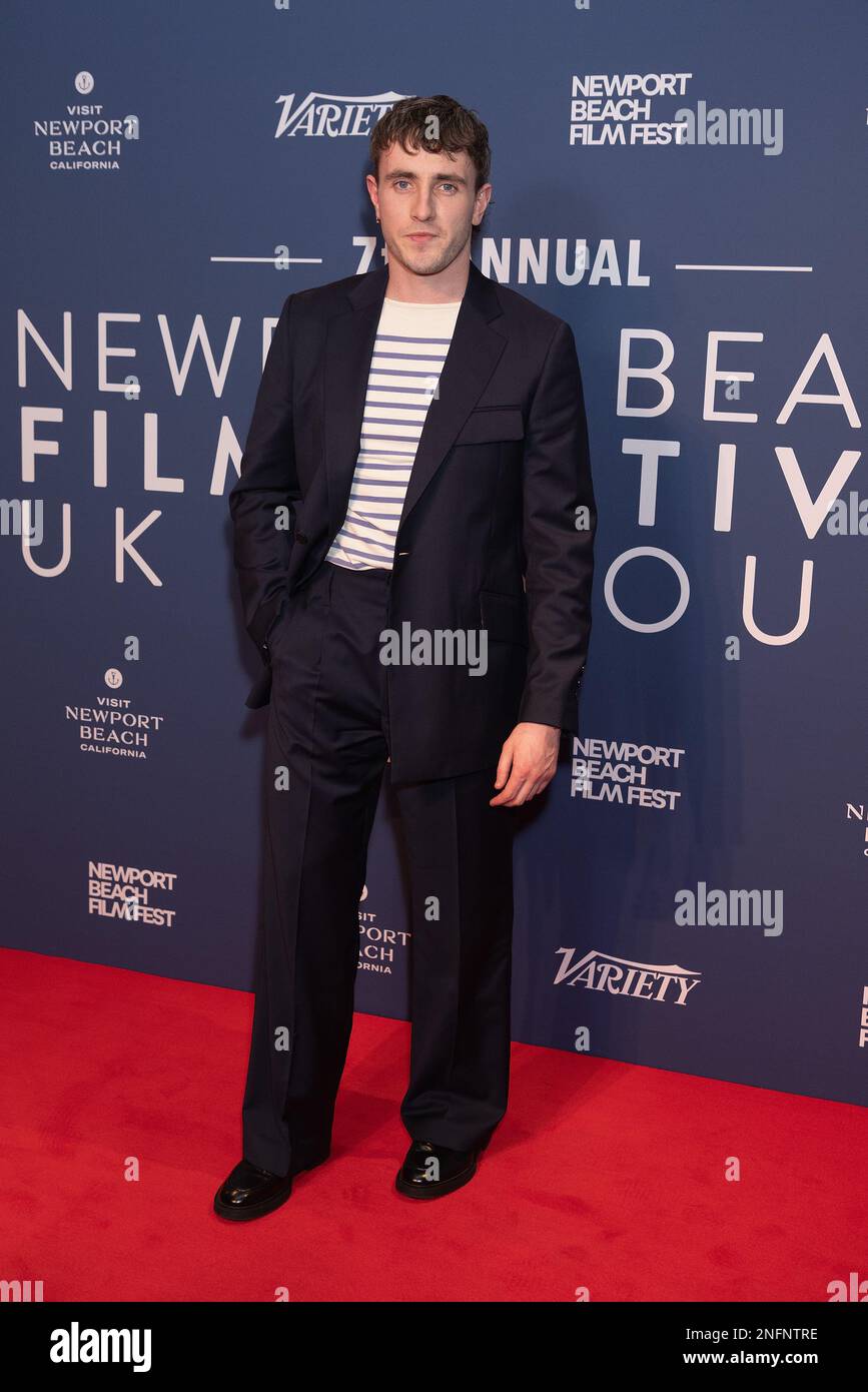 London, UK. 16 February, 2023. London, UK. Paul Mescal attends the Newport Beach Film Festival ...