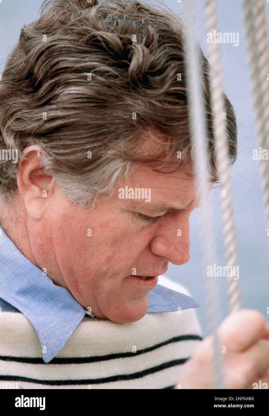 Sen. Edward F. Kennedy shown on Thanksgiving day, Nov. 22, 1979 at ...