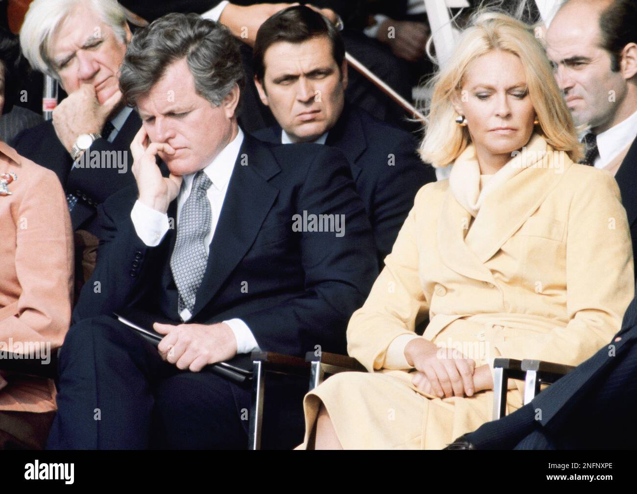 Sen. Edward Kennedy and his wife, Joan, right, attend the dedication of ...
