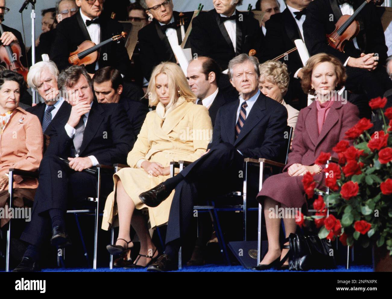 Sen. Edward Kennedy, left, Joan Kennedy, center , U.S. President Jimmy ...